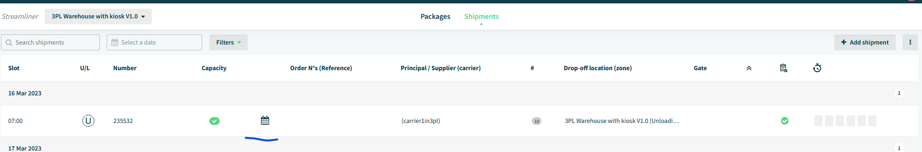 How to use a provisional shipment as carrier for an order less shipment. – Streamliner Support